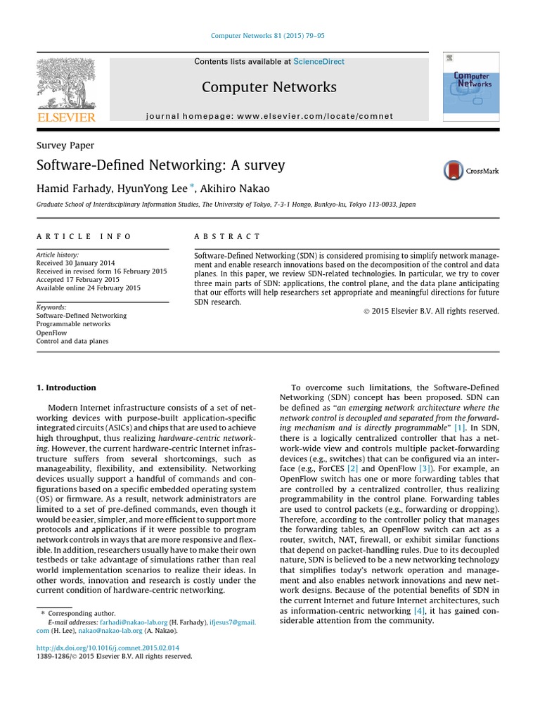 Software-Defined Networking Survey | PDF | Computer Network | Network ...