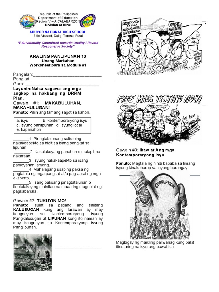 G10-Ap-Intervention Activities-Sandiego-Q1w1 | PDF