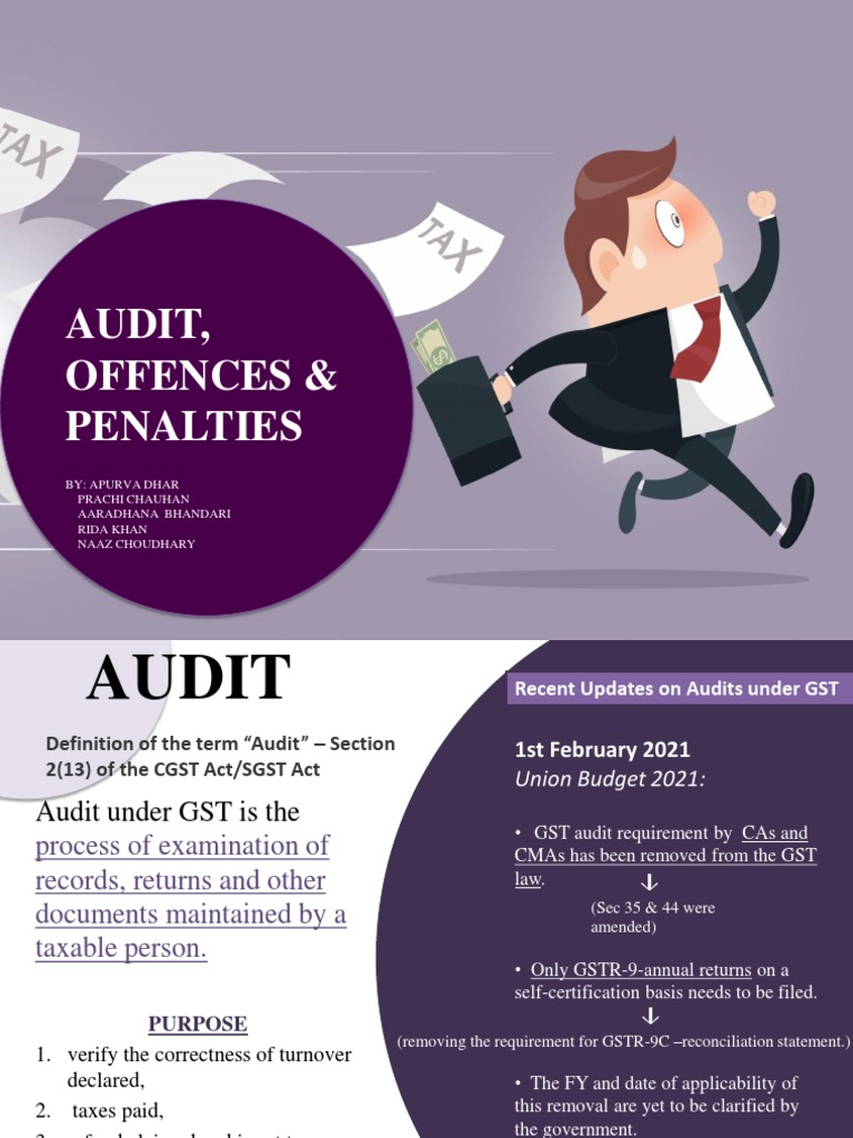 GST Audit, Offences, and Penalties Guide | PDF | Value Added Tax | Taxes