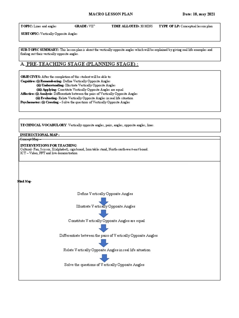 Maths Multimedia Lesson Plan | PDF | Lesson Plan | Angle