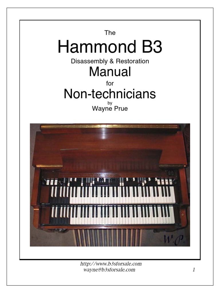 Hammond B3: Manual Non-Technicians | PDF | Manufactured Goods | Science