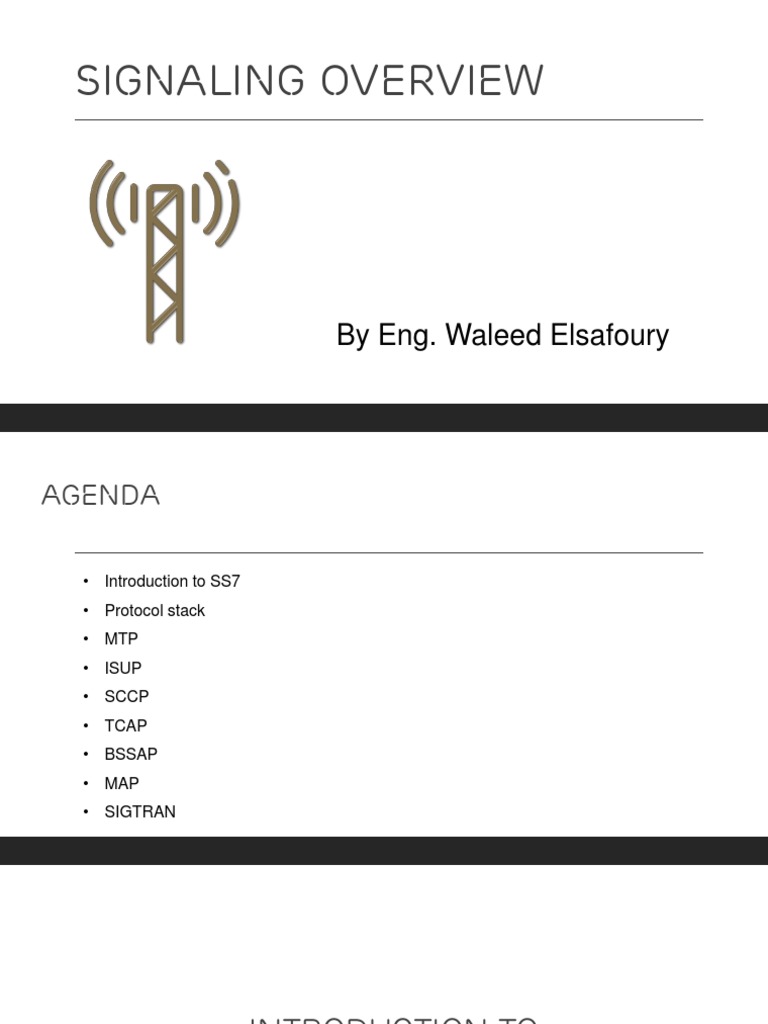 An Overview of Signaling Systems: Introduction to SS7 Protocol Stack ...