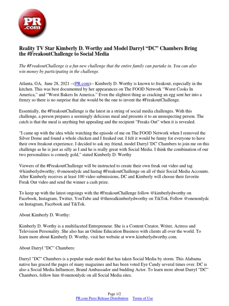 Reality TV Star Kimberly D. Worthy and Model Darryl "DC" Chambers Bring ...