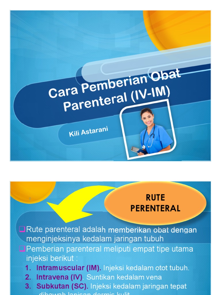 Materi Cara Pemberian Obat IV Dan IM | PDF