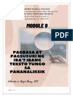 4TH QUARTER Module PAGBASA-PAGSUSURI (Week1&2) | PDF