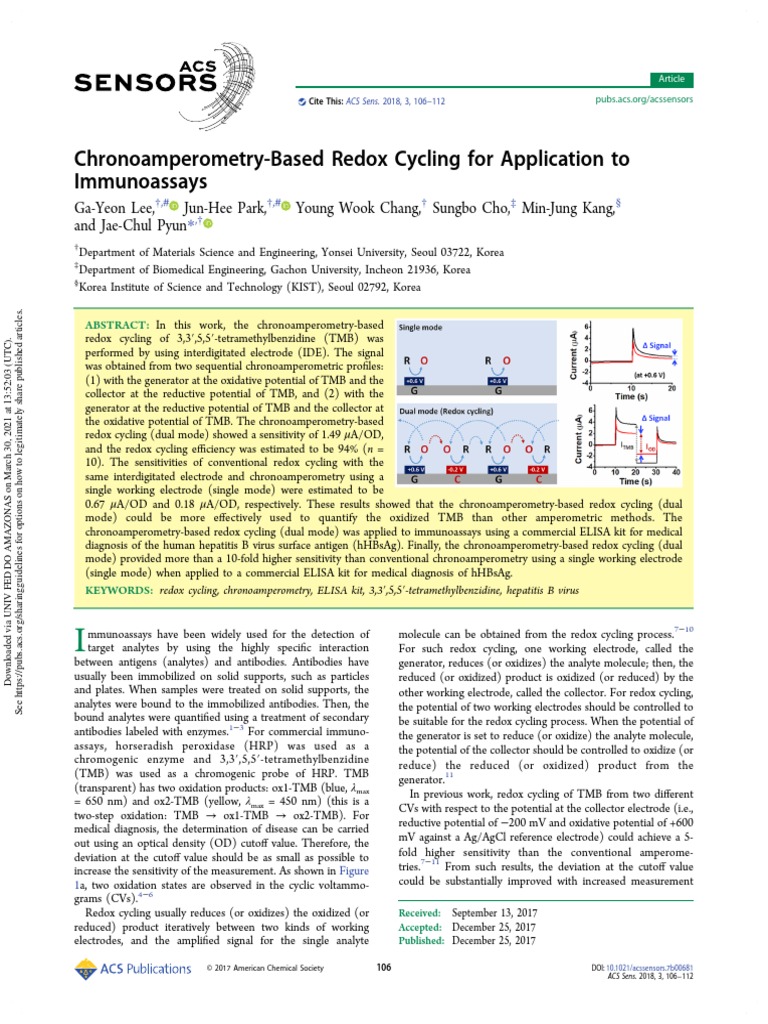 TMB - Chronoamperometry-Based Redox Cycling For Application To ...