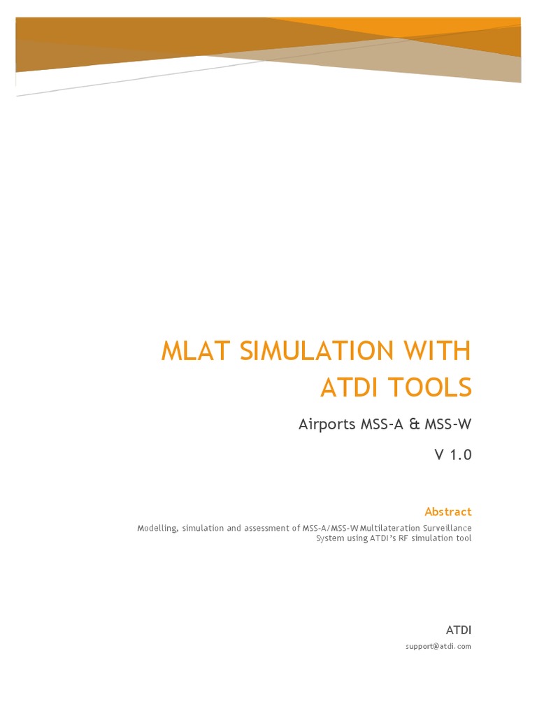 MLAT - ATDI Tools PDF | PDF | Air Traffic Control | Transponder ...