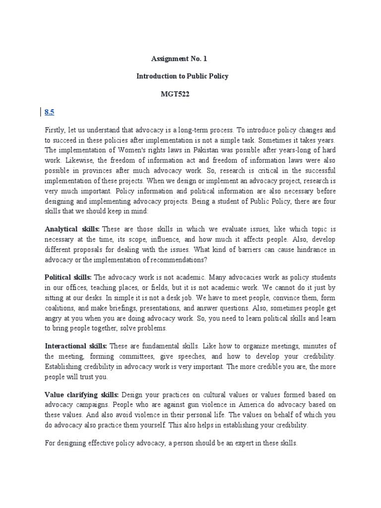 Introduction To Public Policy-MGT522 | Download Free PDF | Credibility ...