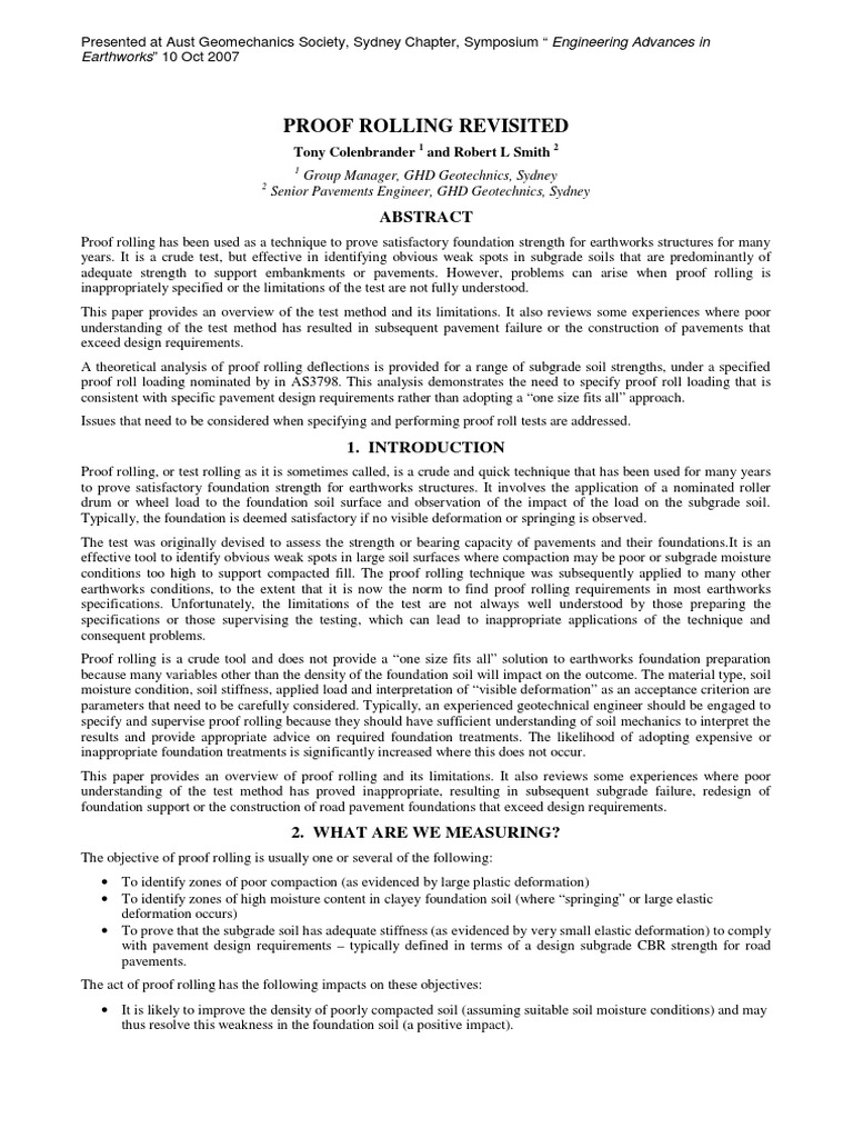 PP ProofRollingRevisited | PDF | Geotechnical Engineering | Deformation ...