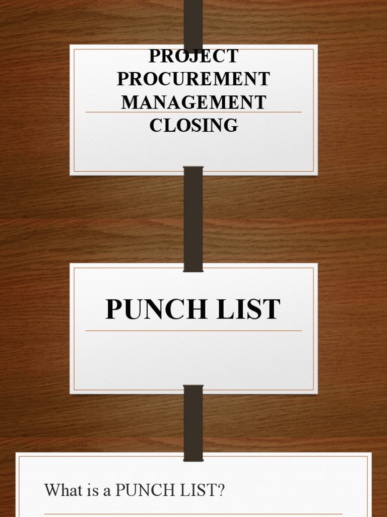 Project Procurement Management Closing Punch List | PDF