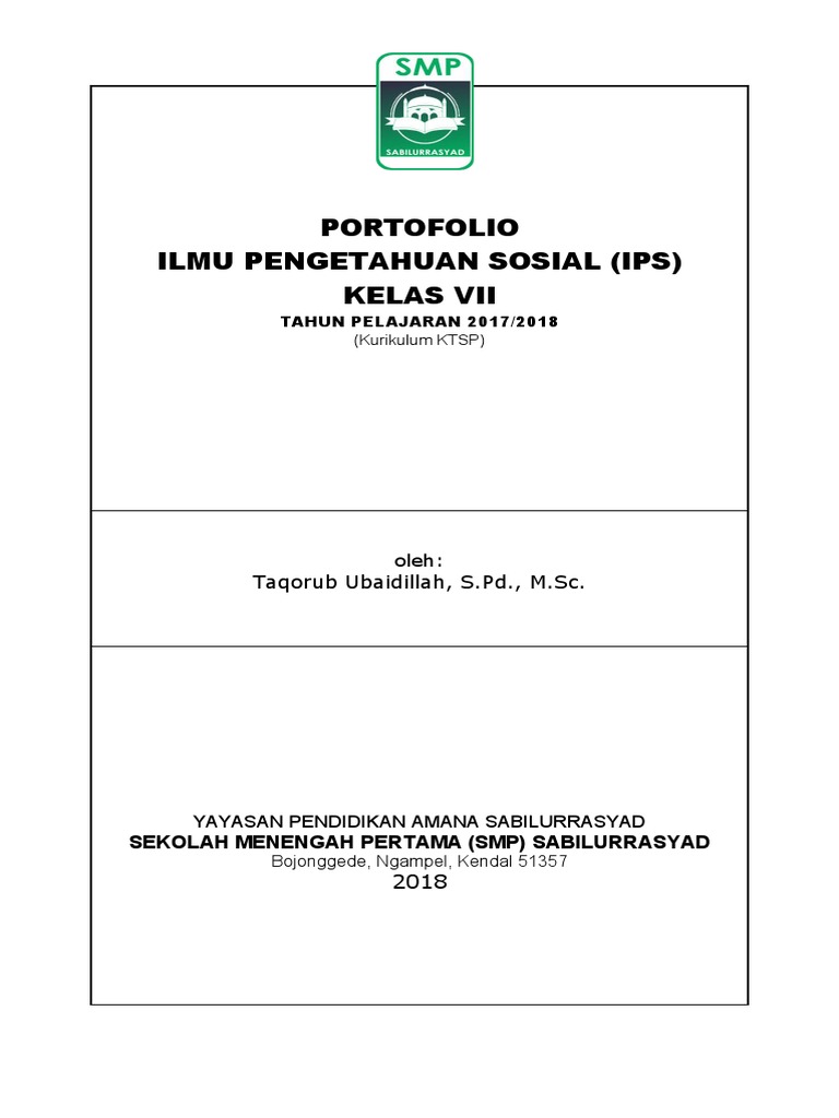 Sampul Buku IPS Kelas 7 Tahun 2018 | PDF
