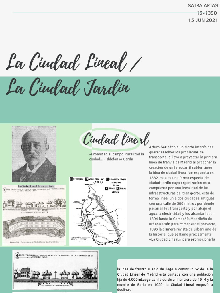 La Ciudad Lineal-Ciudad Jardin | PDF | Planificación urbana | Urbanización