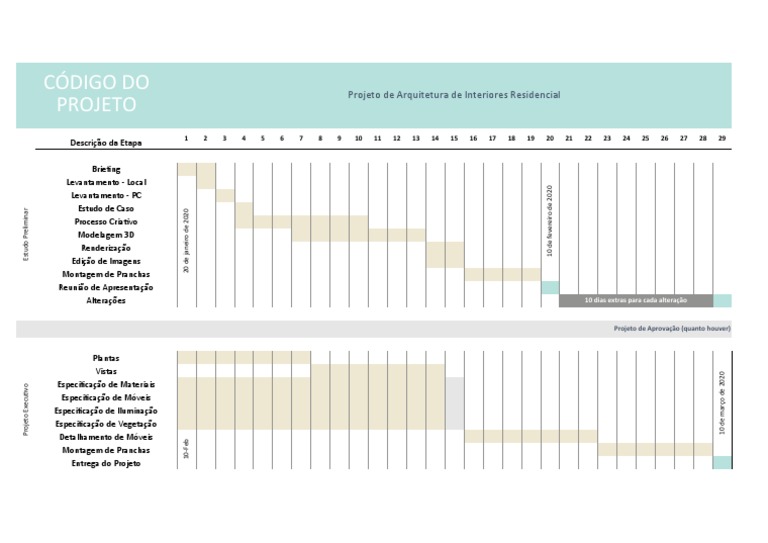 LUZE - Modelo de Cronograma de Projeto | PDF