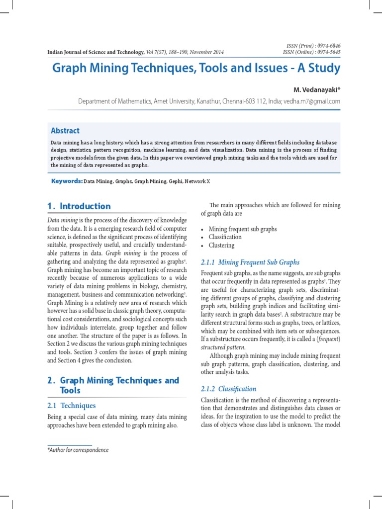 Graph Mining Tools | PDF | Data Mining | Cluster Analysis