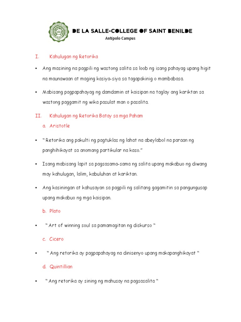 Retorika Module 1-3 | PDF