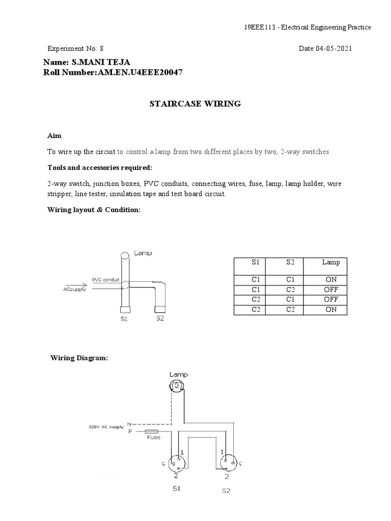 Name: S.Mani Teja Roll Number:AM - EN.U4EEE20047: To Control A Lamp ...
