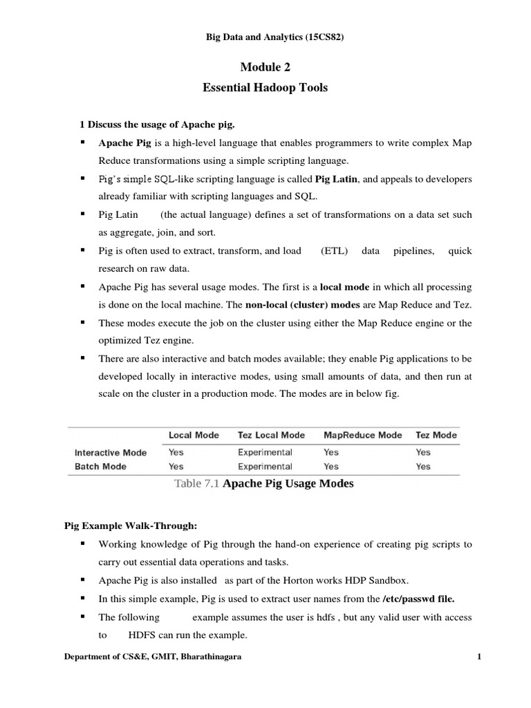 15CS82 Module 2 | PDF | Apache Spark | Apache Hadoop