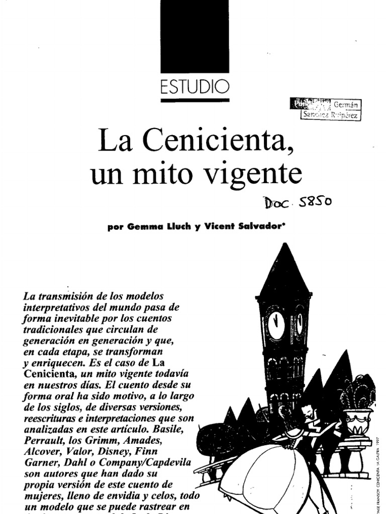 Lluch Gemma La Cenicienta Un Mito Vigente Lluch | PDF