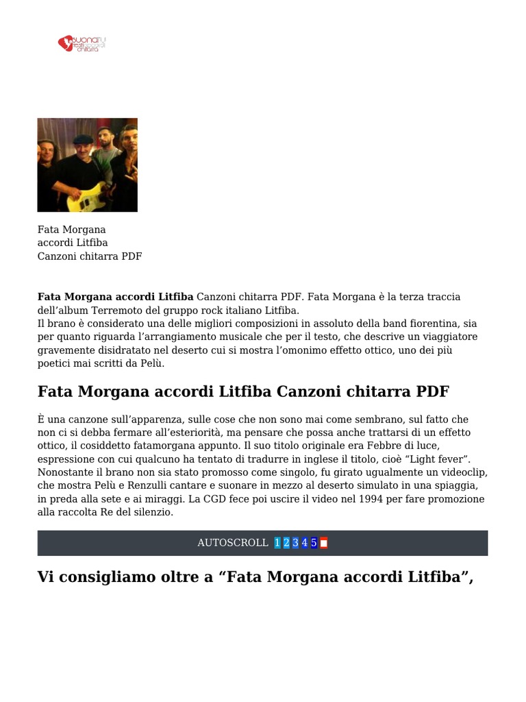 Litfiba Fata Morgana | PDF