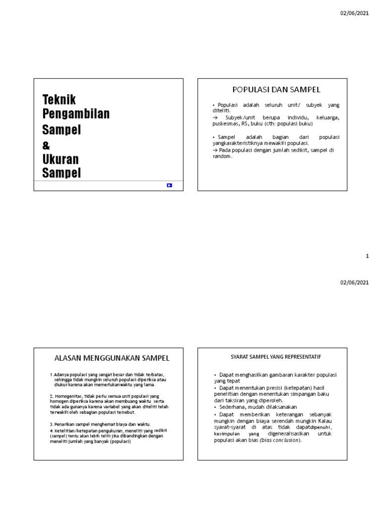 Sampling Dan Ukuran Sampel Ilmu Lingkungan | PDF