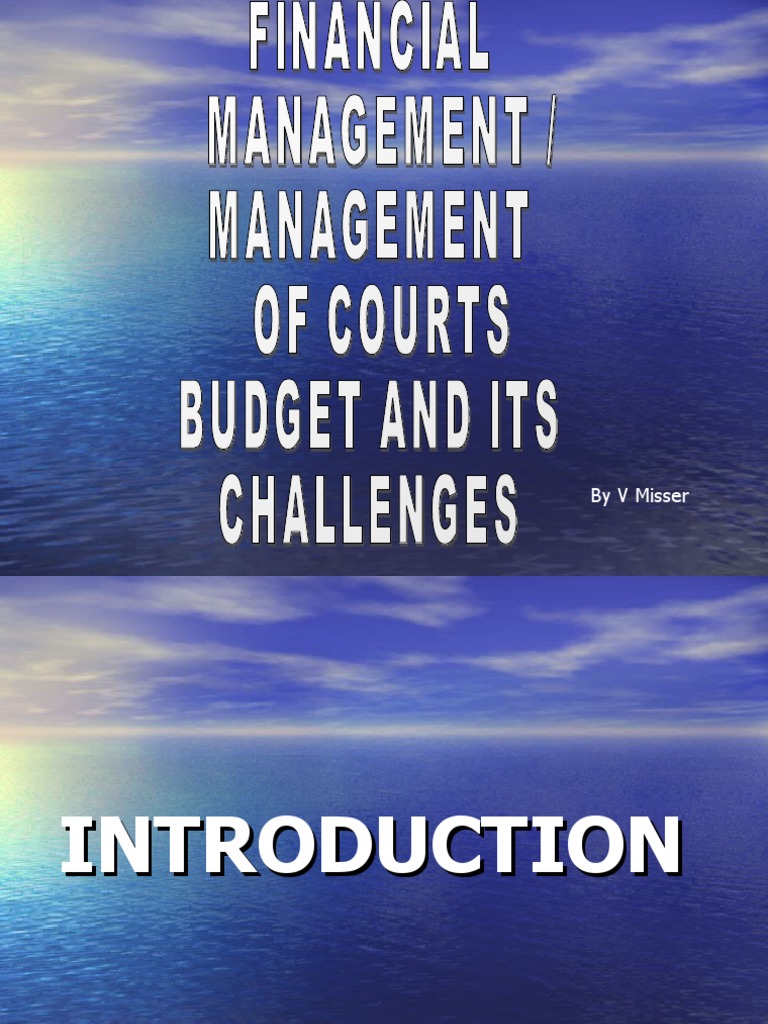 Financial Management of Courts | PDF | Budget | Money