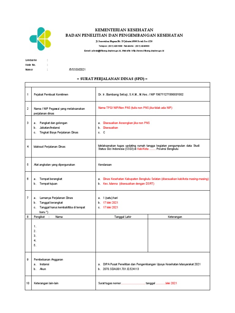 Format SPD - Updating TPG | PDF