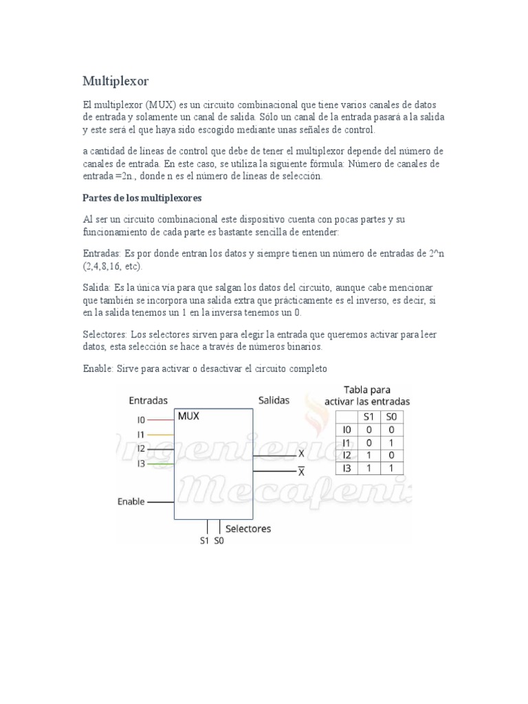 Multiplexor | PDF