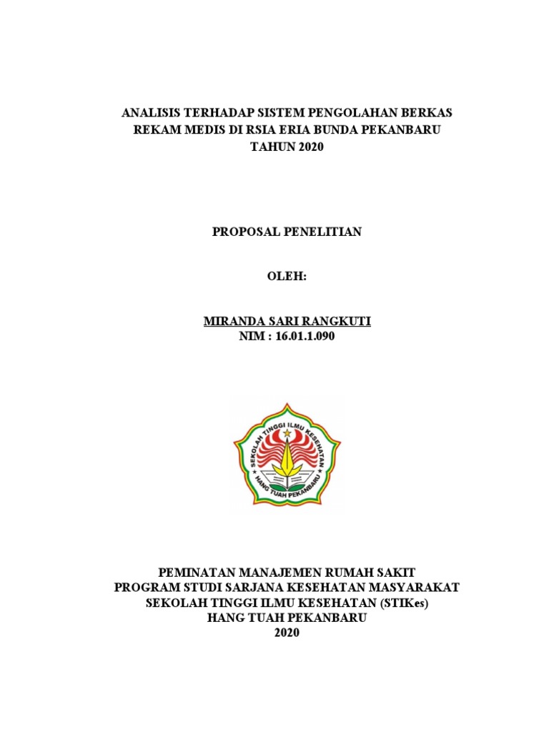 Proposal Miranda Sari Rangkuti 2020 | PDF