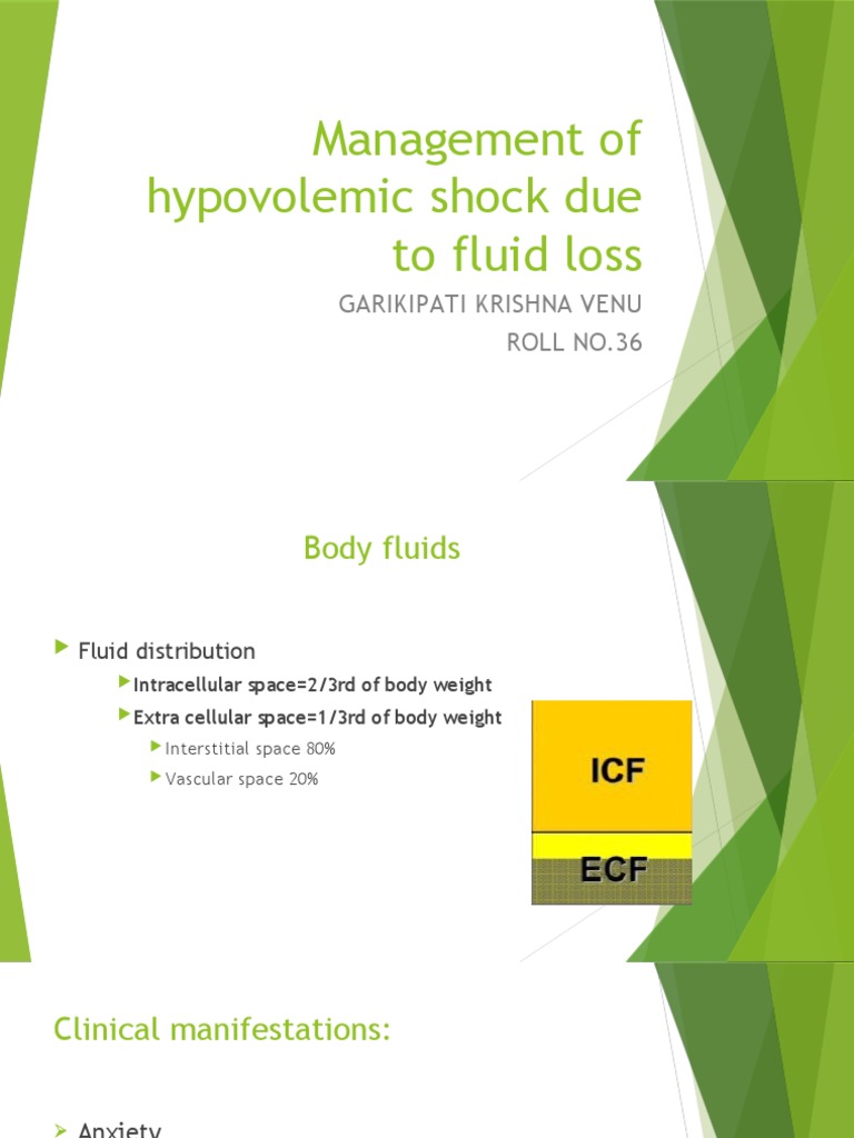 Management of Hypovolemic Shock Final | PDF | Shock (Circulatory ...