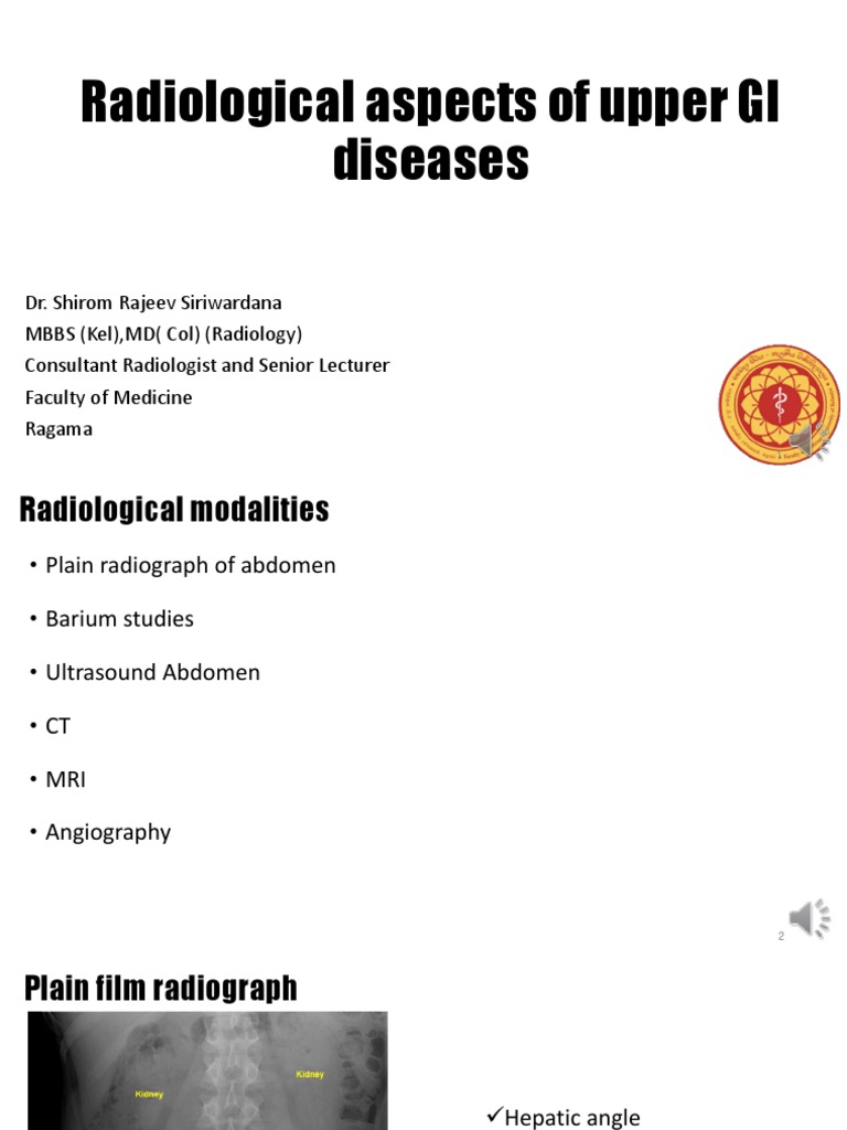 Radiological Insights on Upper GI Diseases | PDF | Esophagus | Radiology