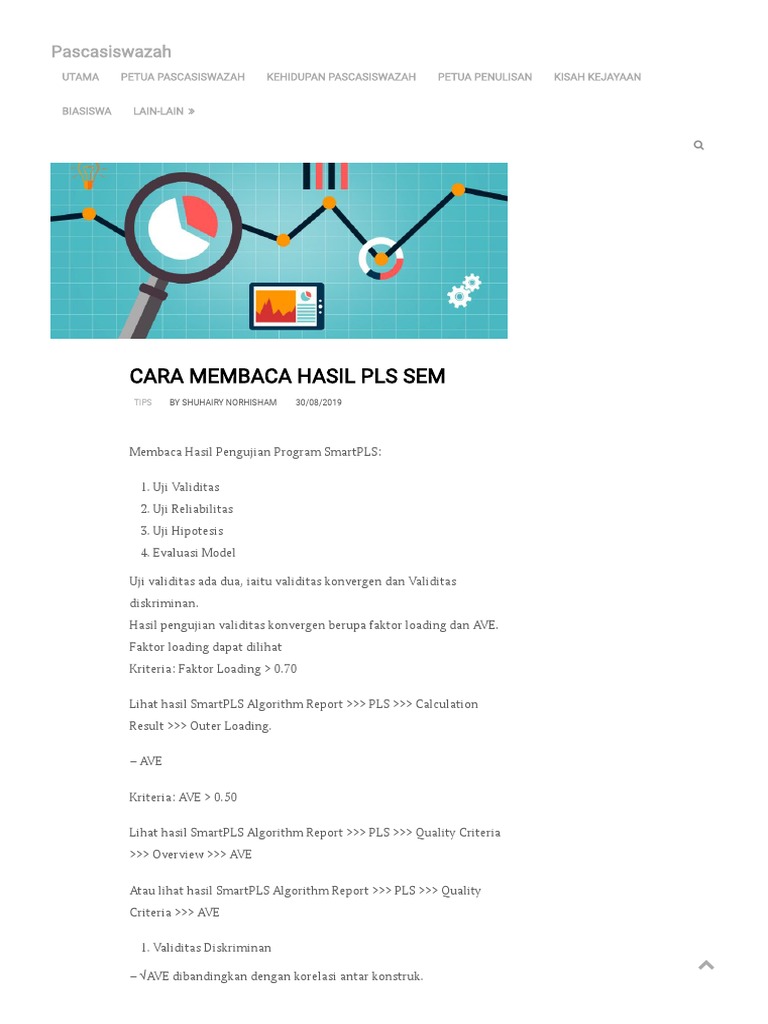 Cara Membaca Hasil Pls Sem - Pascasiswazah | PDF