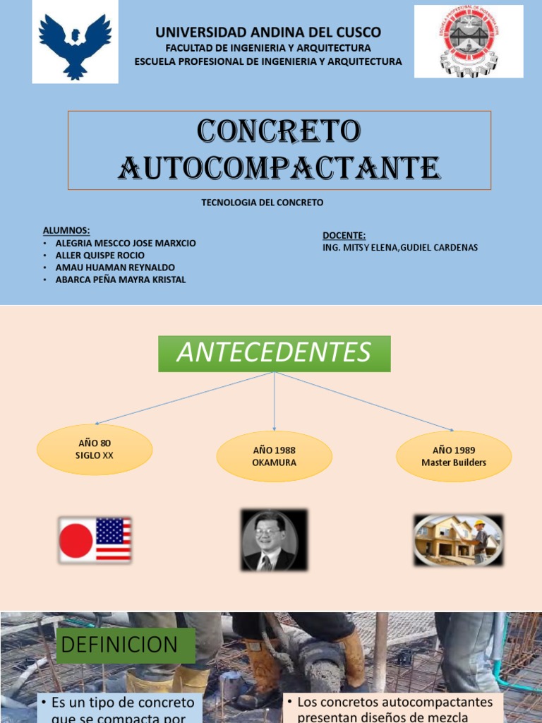 CONCRETO AUTOCOMPACTANTE R | PDF | Hormigón | Sectores Economicos