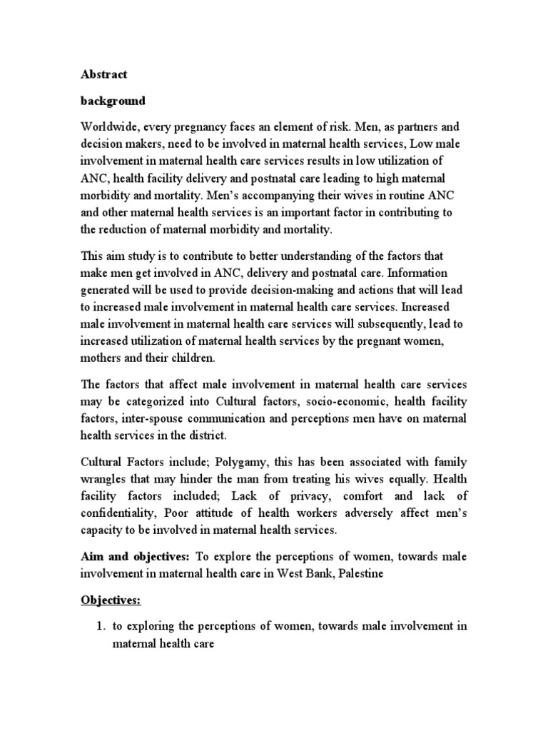Abstract | PDF | Maternal Health | Health Economics