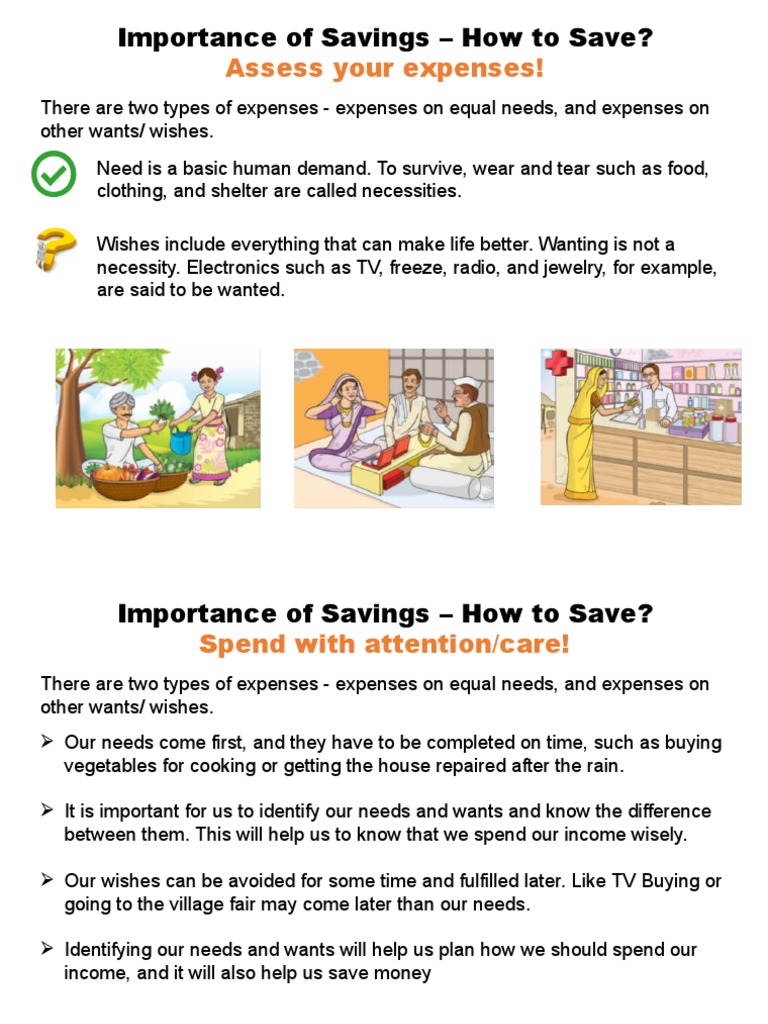 Importance of Saving Money Explained | PDF