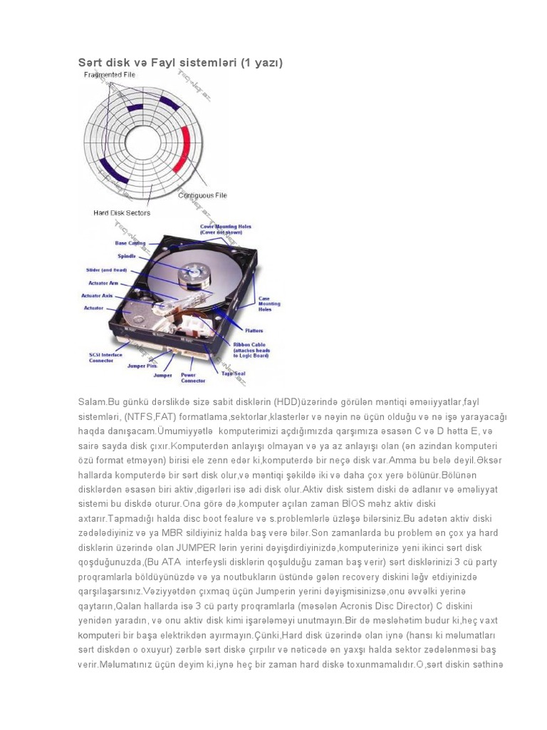 Sert Disk Ve Fayl Sistemleri | PDF
