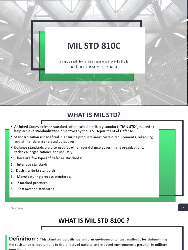 Mil STD 810c | PDF | Science | Science And Technology