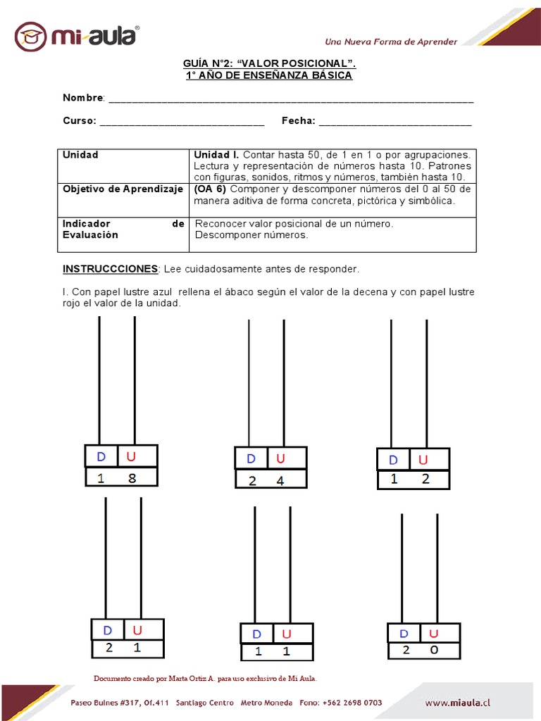 Guia 2 Valor Posicional | PDF