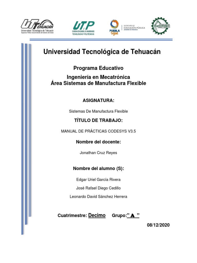 Manual de Prácticas CoDeSys-1 | PDF | Programa de computadora | Programación