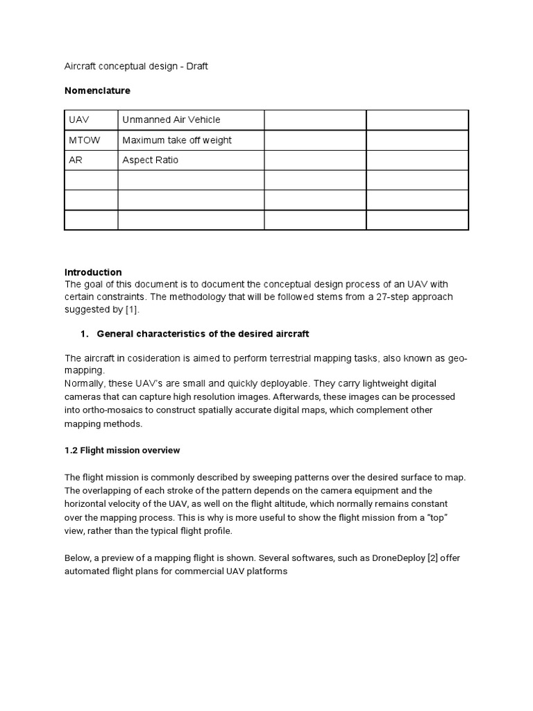Aircraft Conceptual Design - Draft | PDF | Monoplane | Empennage