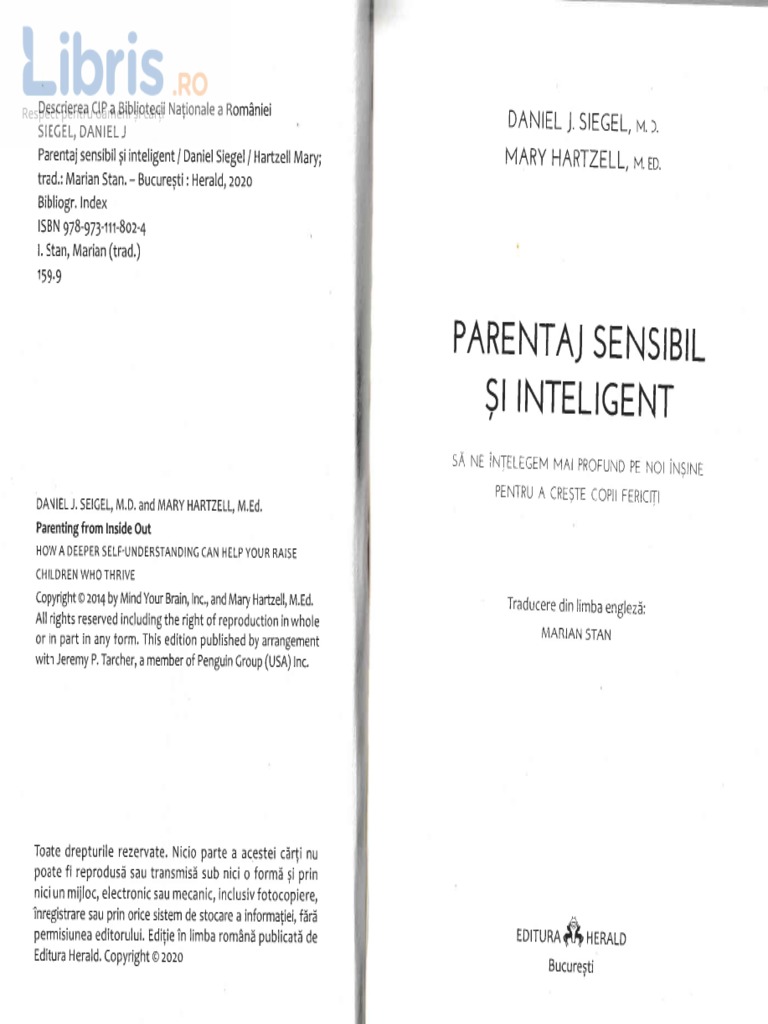 Parentaj Sensibil Si Inteligent - Daniel J. Siegel, Mary Hartzell | PDF