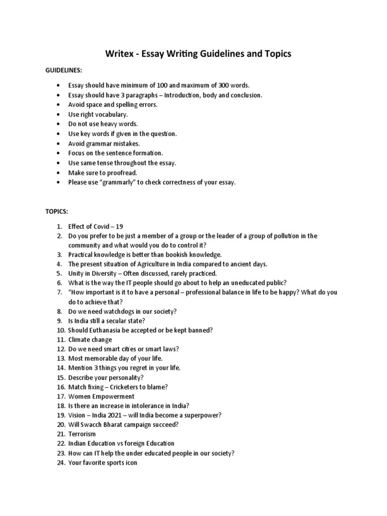 A Comprehensive Guide to Essay Writing: Formatting Instructions and ...