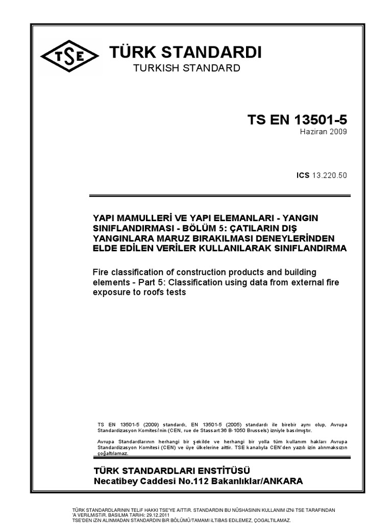 TS en 13501 - 5 | PDF