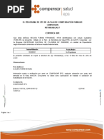 Certificado de Compensar PDF | PDF