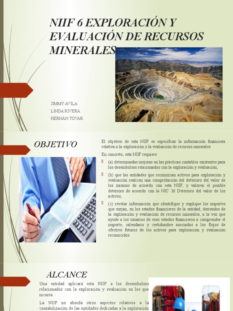 PRESENTACION Niif 6 | PDF | Activo intangible | normas internacionales ...