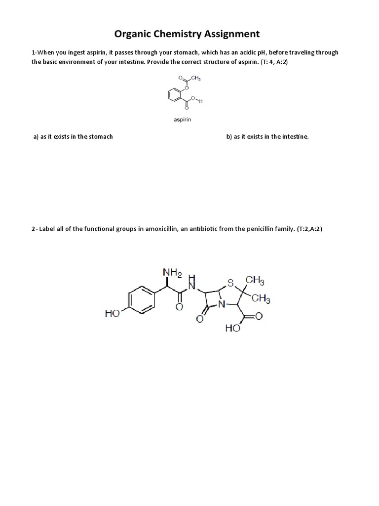 Organic Chemistry Assignment Overview | PDF