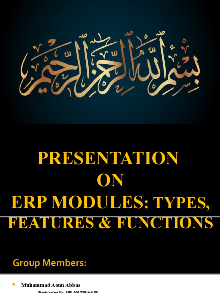 ERP Modules Types, Features & Functions | PDF | Enterprise Resource ...
