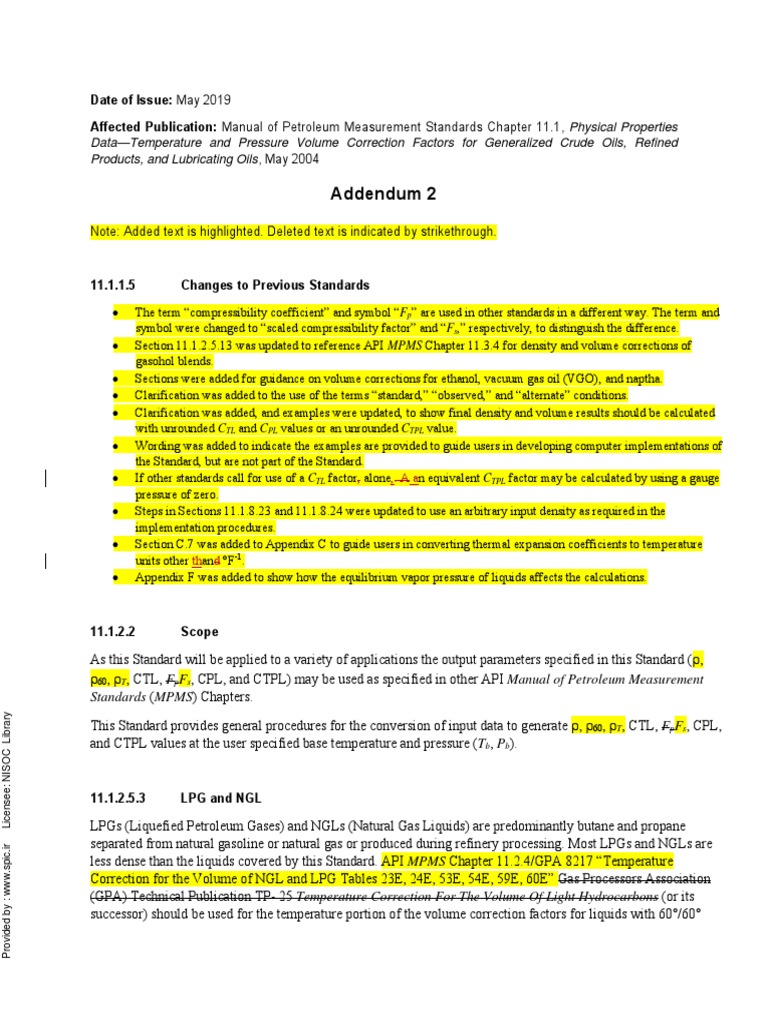 Api - 11.1 - 2019 | PDF | Gasoline | Liquefied Petroleum Gas