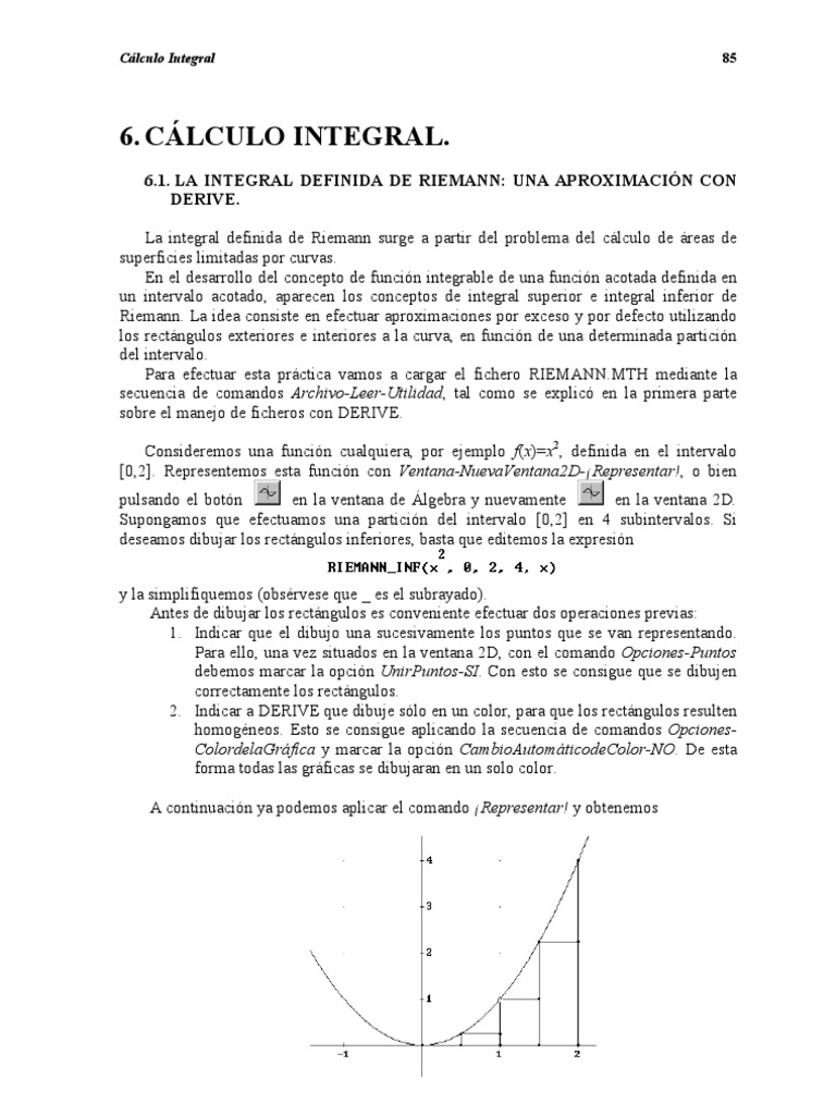 Derive-6 (Integrales) | PDF