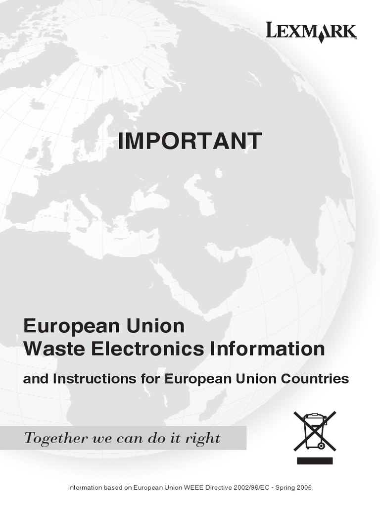 Important: European Union Waste Electronics Information | PDF | Waste ...