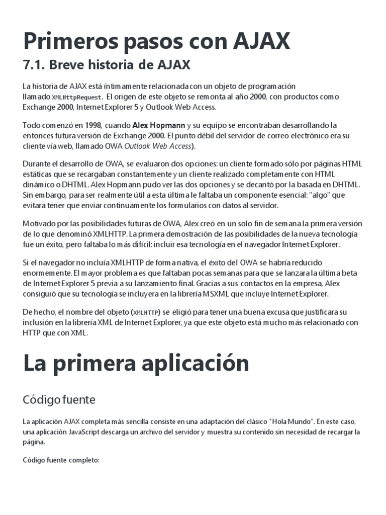 Objetos AJAX | PDF | Servidor web | Internet y web